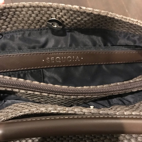 Sequoia Paris | Bags | Nwt Sequoia Paris Brown Woven Tote Leather ...